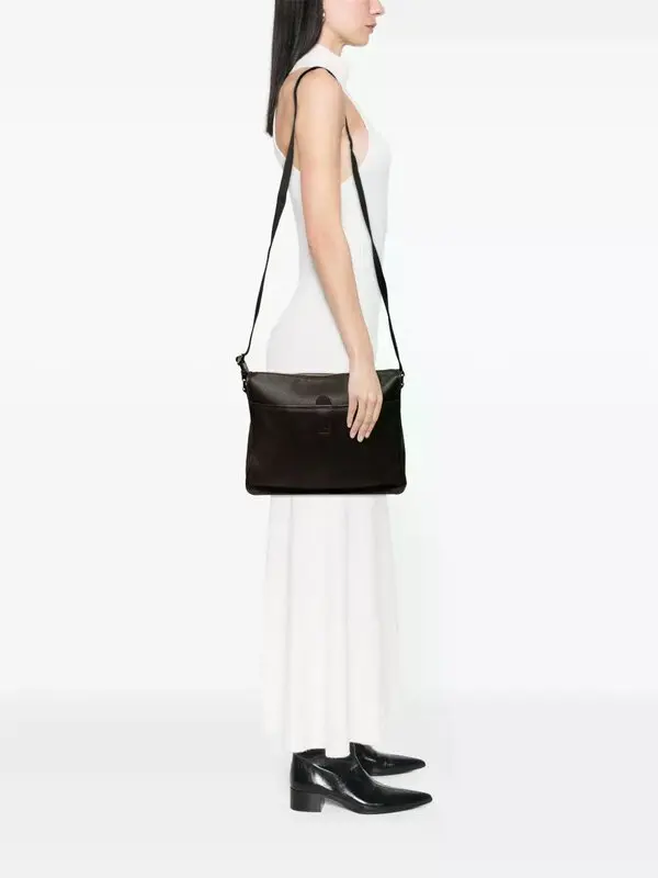 Loewe 2011 Anagram Leather Messenger Bag Crossbody Bag