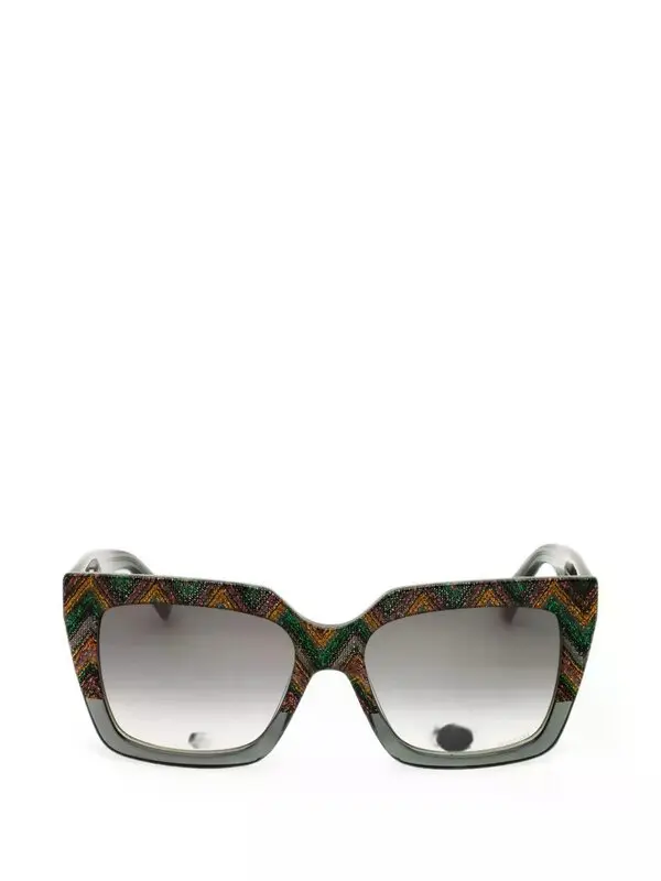 Missoni Multicolour Chevron Pattern Sunglasses - Green