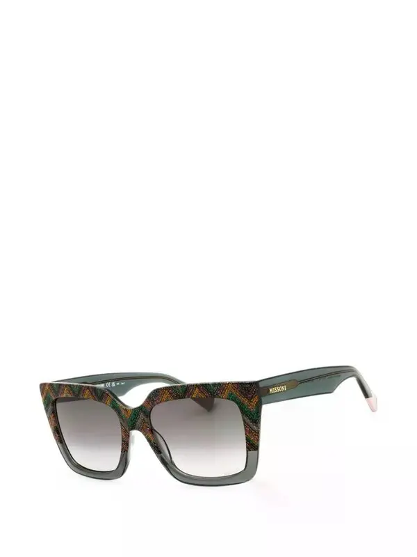 Missoni Multicolour Chevron Pattern Sunglasses - Green