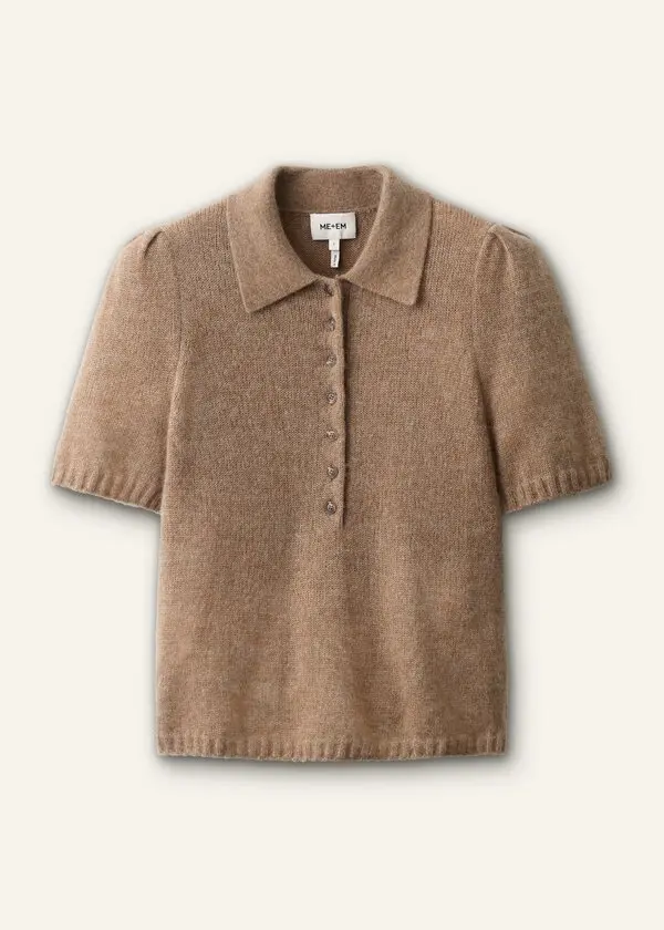 ME+EM Merino Cashmere Silk Knit Polo