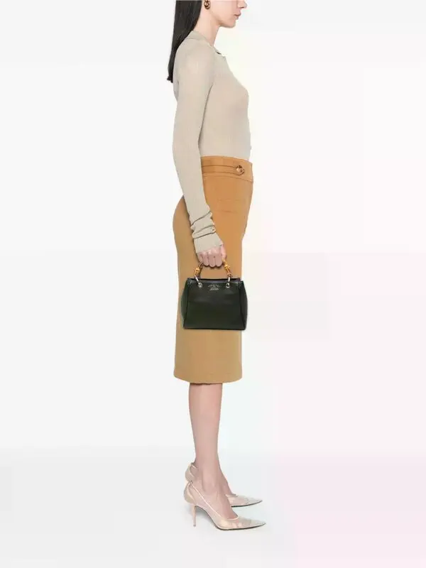 Gucci Calfskin Bamboo Shopper Satchel