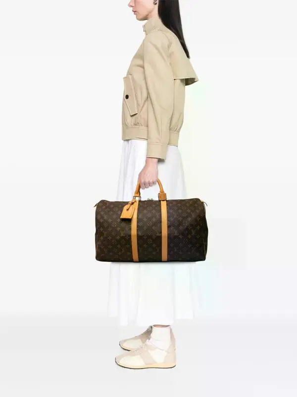 LOUIS VUITTON 1996 Monogram Keepall 50 Travel Bag - Brown