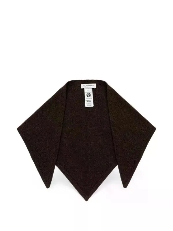 Marc O'polo Logo-patch Knitted Beanie Hat And Neckerchief Set - Brown
