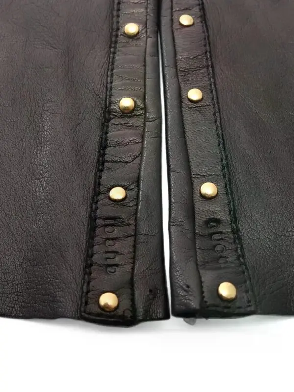 Gucci 2000s Studded Leather Gloves