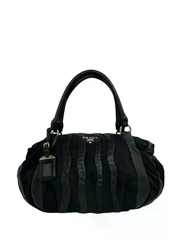 Prada Tessuto Nappa Waves Handbag - Black