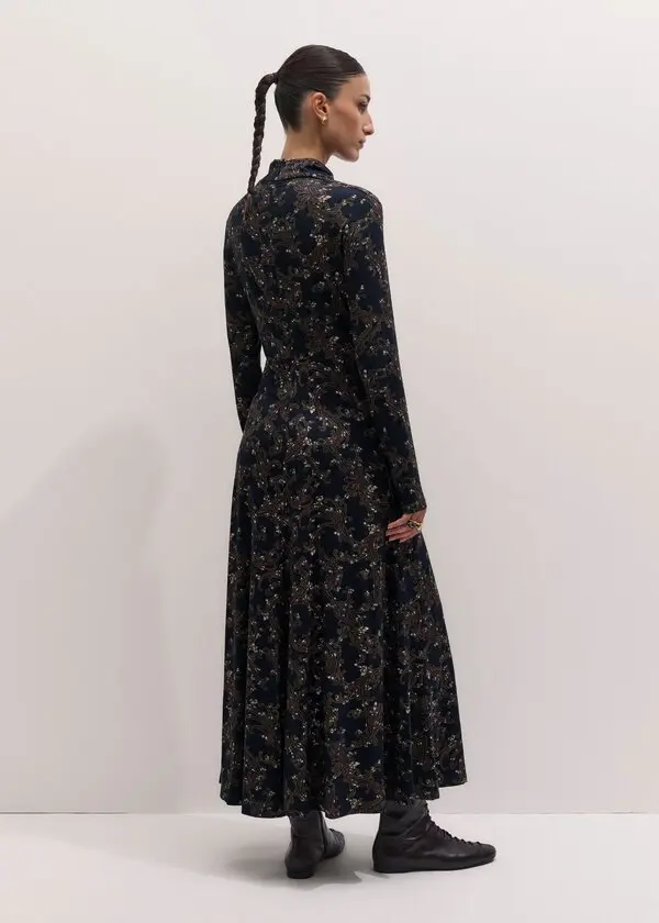 ME+EM Whimsical Bulbs Print Maxi Dress