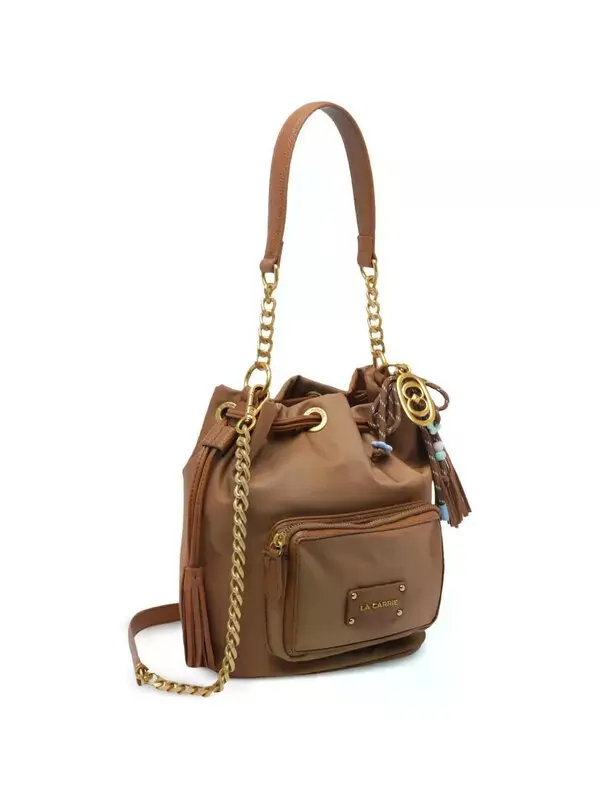 LA CARRIE Dark Wave Bucket Bag - Brown