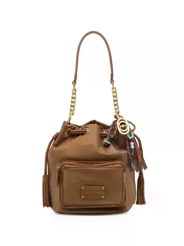 LA CARRIE Dark Wave Bucket Bag - Brown