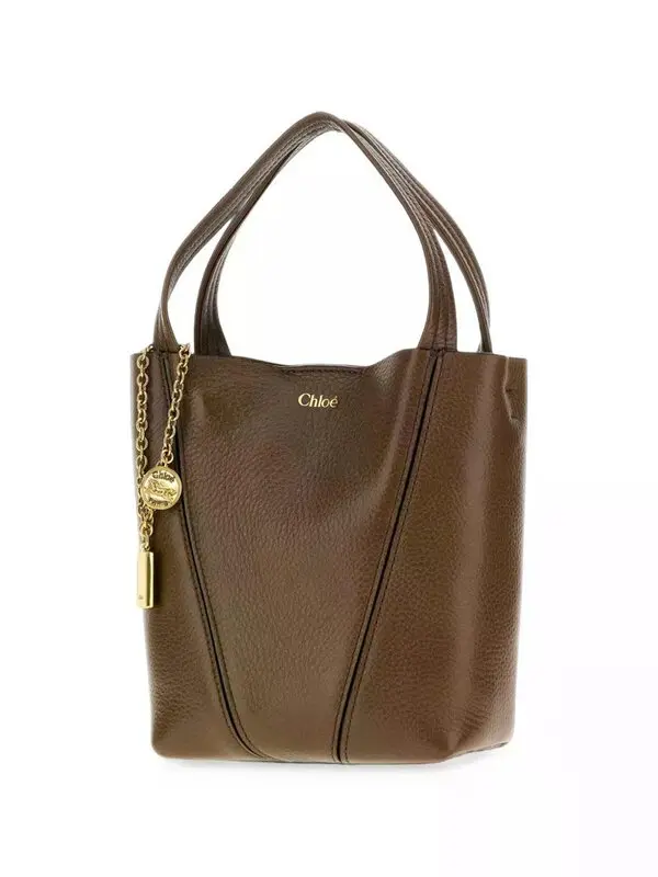 Chloé Spin Leather Tote Bag - Brown