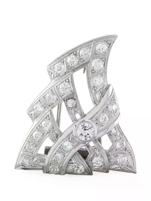 LB EXCLUSIVE Platinum Diamond Brooch