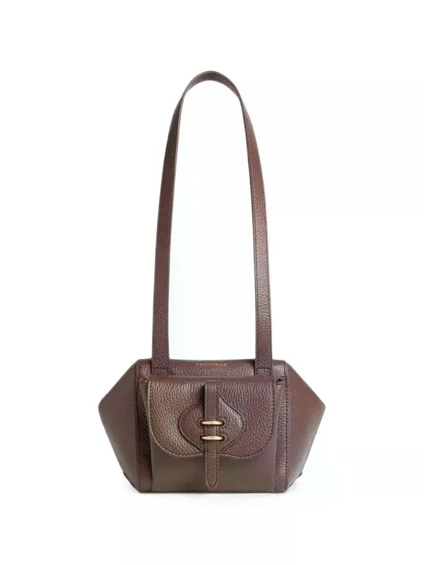 COCCINELLE Mavery Pocket Grained Leather Shoulder Bag - Brown