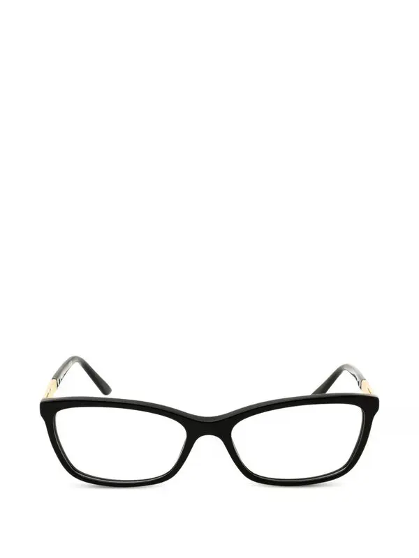 Versace Rectangular Full Rim Eyeglasses - Black