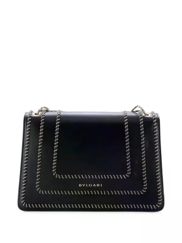 BVLGARI Serpenti Forever Embellished Leather Medium Shoulder Bag