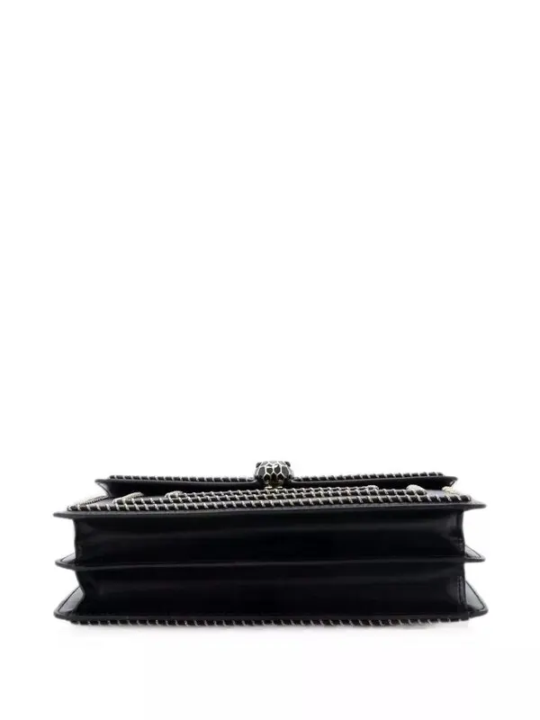 BVLGARI Serpenti Forever Embellished Leather Medium Shoulder Bag