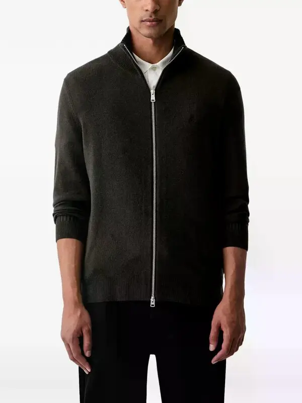 Marc O'polo Zip-up High-neck Cardigan - Grey