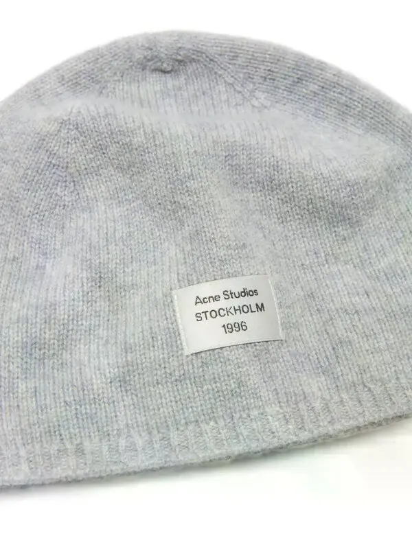 Acne Studios Cashmere Beanie With Logo
