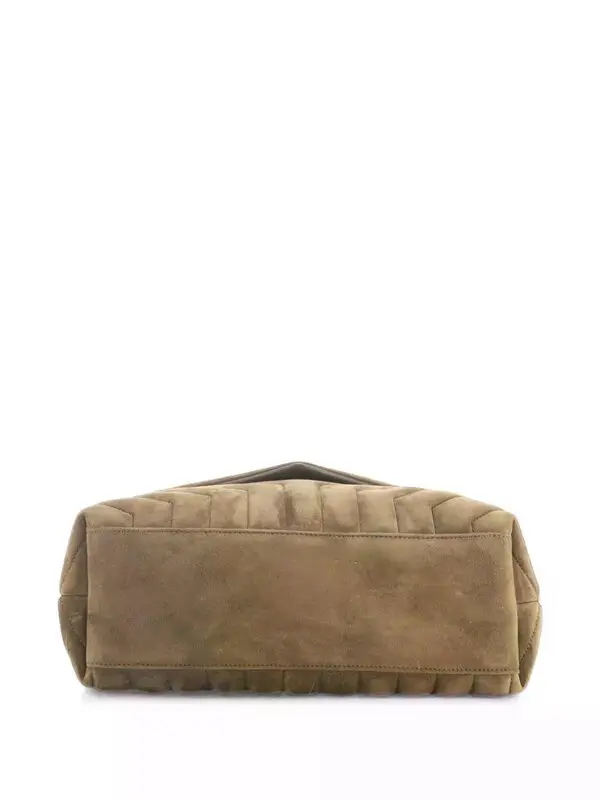 Saint Laurent Loulou Matelasse Chevron Suede Shoulder Bag