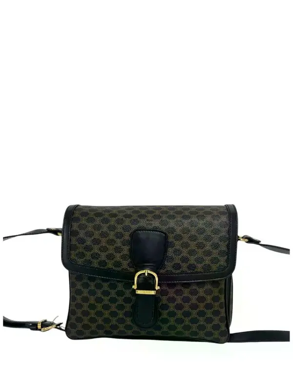 Celine 1999 Macadam Coated Canvas Crossbody Bag - Brown