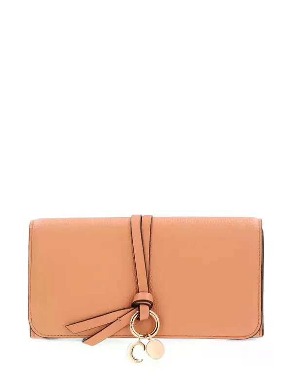 Chloé Alphabet Grained Leather Wallet - Neutrals
