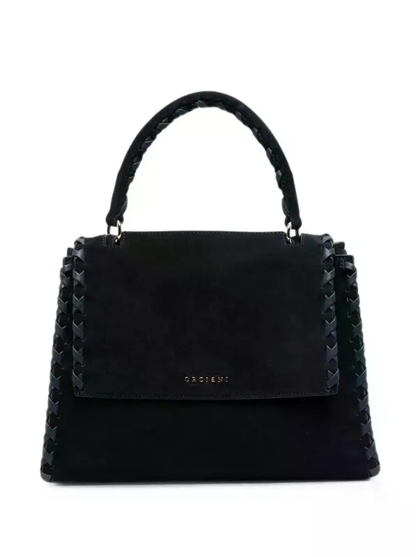 Orciani Braided Trim Suede Tote Bag