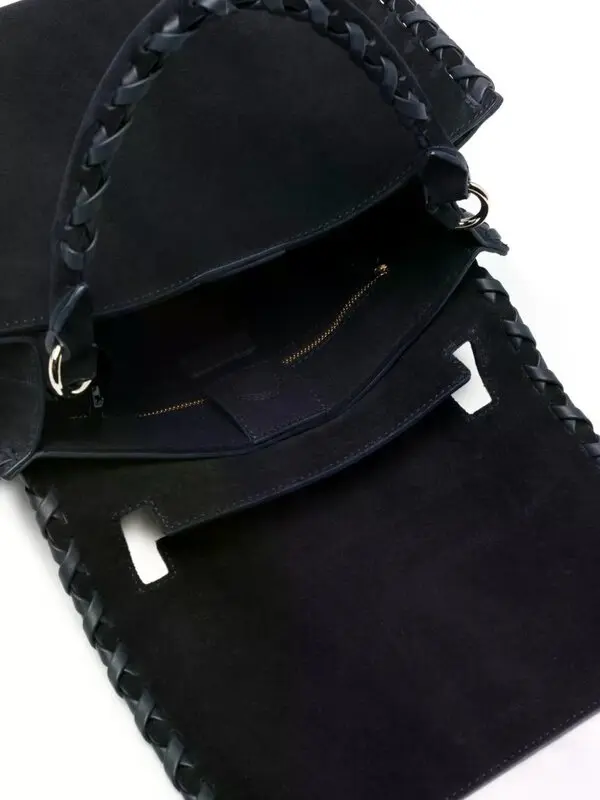 Orciani Braided Trim Suede Tote Bag