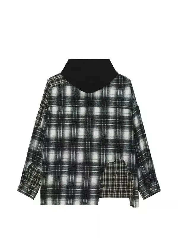 Izzue Check-pattern Hooded Shirt