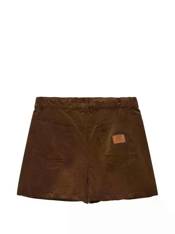 CHOCOOLATE Logo-patch Corduroy Shorts