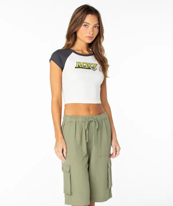 Roxy Cropped Graphic T-shirt