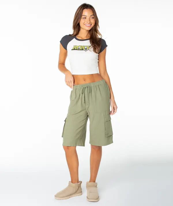 Roxy Cropped Graphic T-shirt