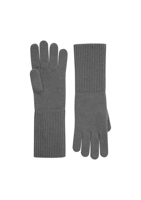 LOOP CASHMERE Cashmere Glove In Pewter - Grey