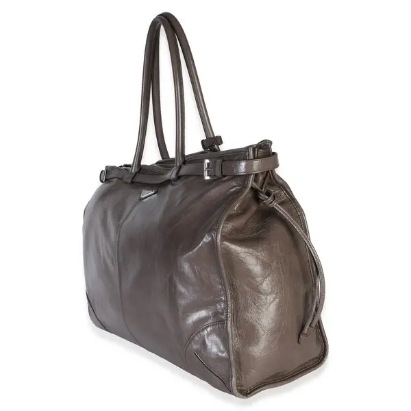 Prada Distressed Calfskin Shoulder Bag