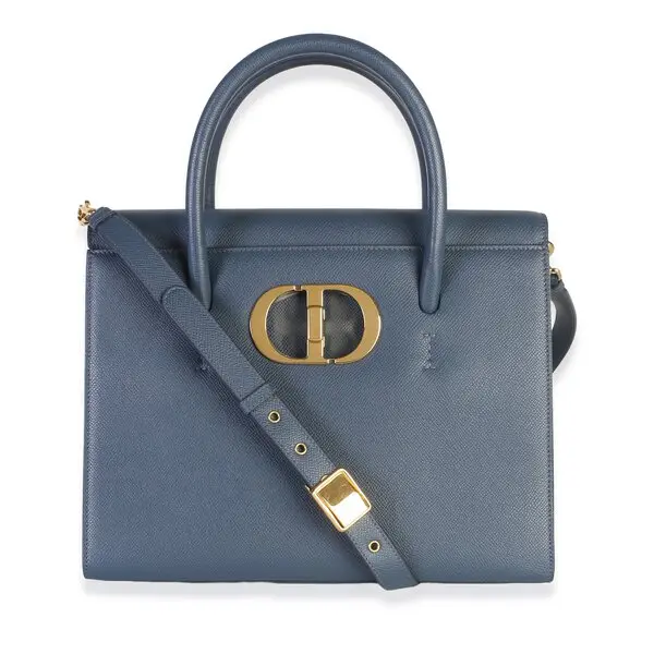 Dior St. Honoré Tote In Grained Calfskin - Blue