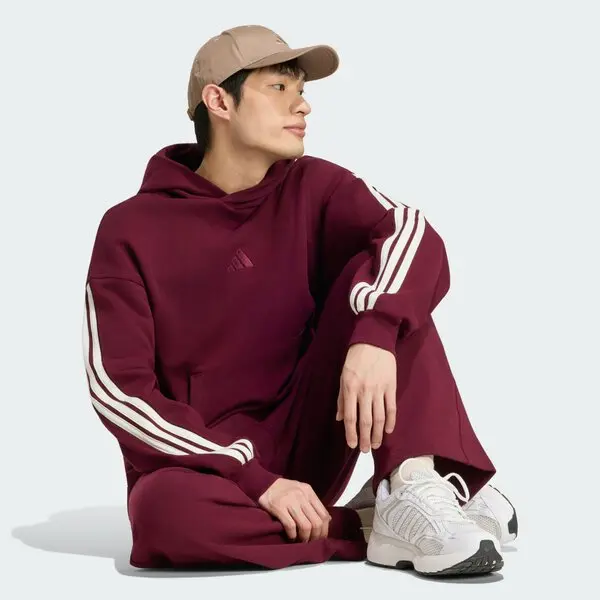 Adidas Kit Small Logo Wide Pants - Maroon