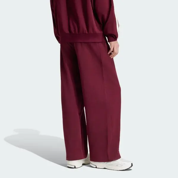 Adidas Kit Small Logo Wide Pants - Maroon