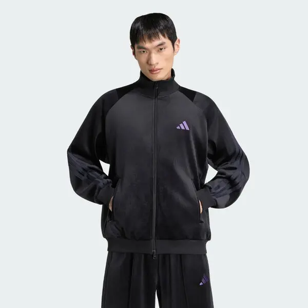Adidas Stadium Loose Fit Velour Tracktop