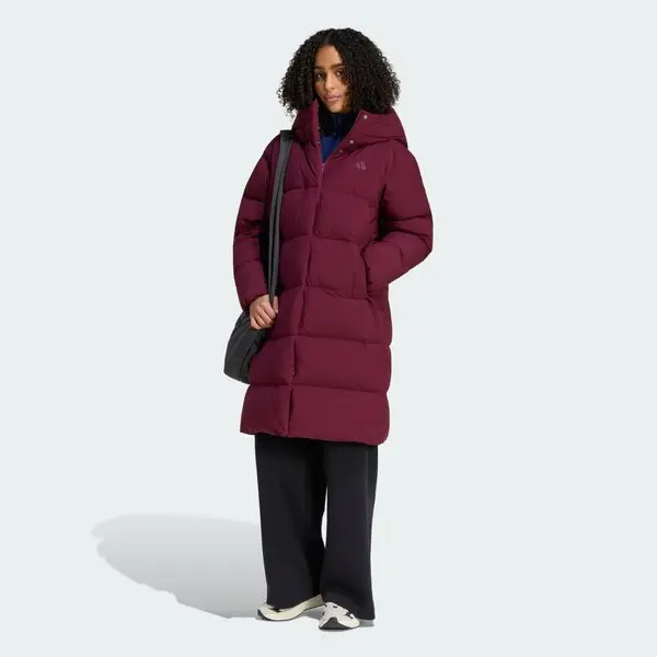 Adidas Helionic Down Puffer Coat - Maroon