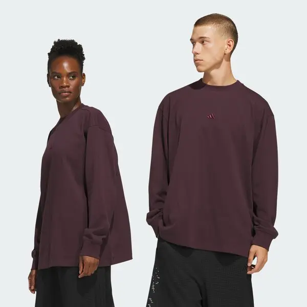 Adidas Basketball Single Jersey Long Sleeve Tee