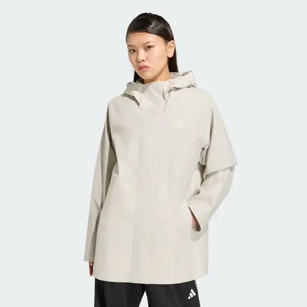 Adidas Essentials Rain Parka - Beige