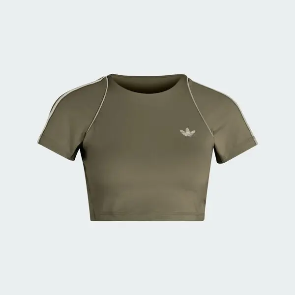 Adidas Originals Sport Superstar Bra Tee - Olive Strata