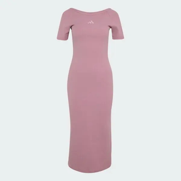 Adidas Kit Small Logo Rib Dress - Magic Mauve