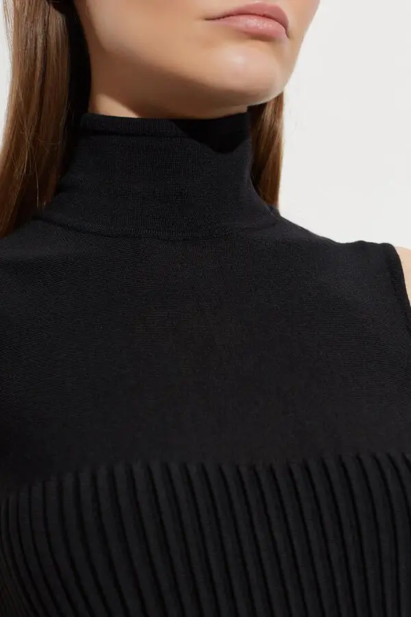 Alaïa Wool Dress With Turtleneck