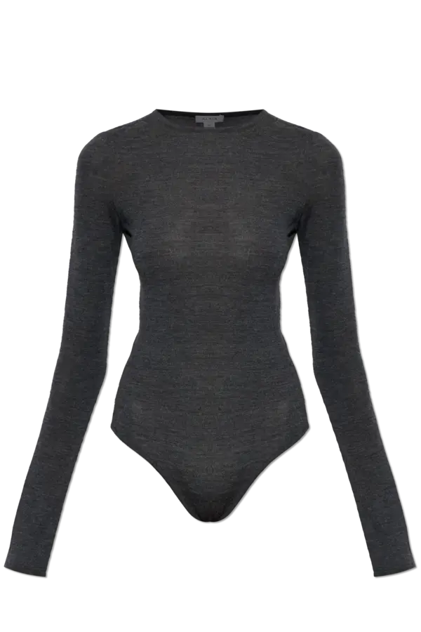 Alaïa Wool Long Sleeve Bodysuit - Grey