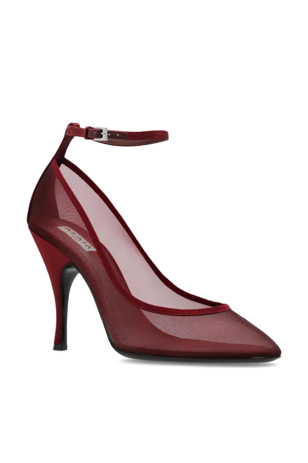 Alaïa Heeled Pumps With Ankle Strap - Red