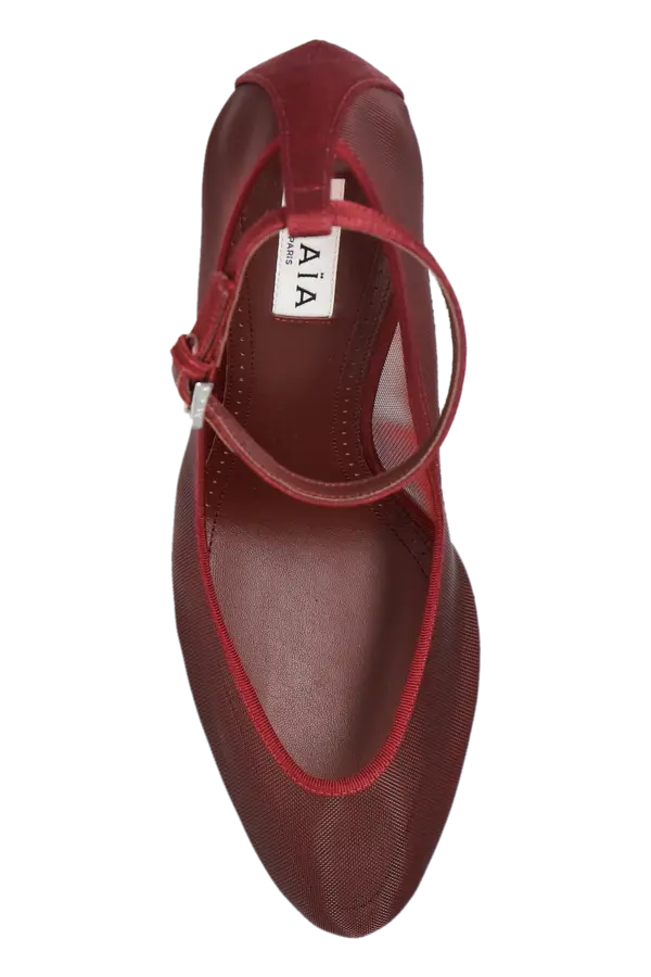 Alaïa Heeled Pumps With Ankle Strap - Red