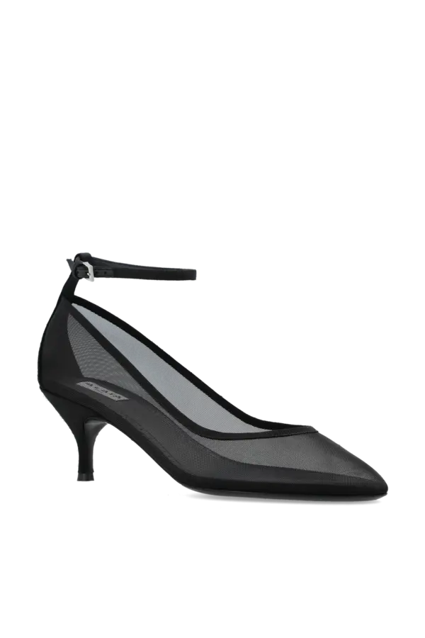 Alaïa Mesh Ankle Strap Pumps - Black