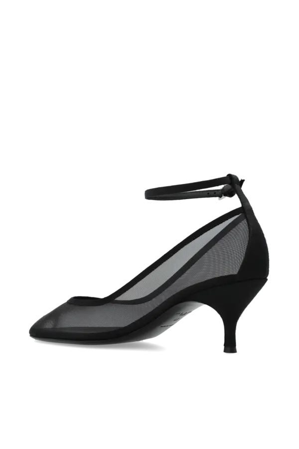 Alaïa Mesh Ankle Strap Pumps - Black