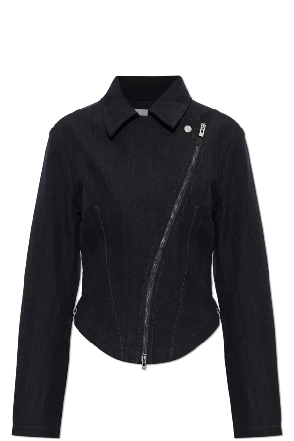 Alaïa Tailored Denim Jacket - Navy Blue