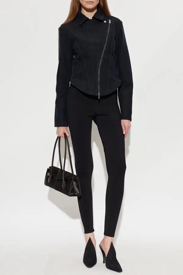 Alaïa Tailored Denim Jacket - Navy Blue