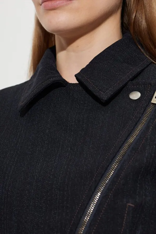 Alaïa Tailored Denim Jacket - Navy Blue