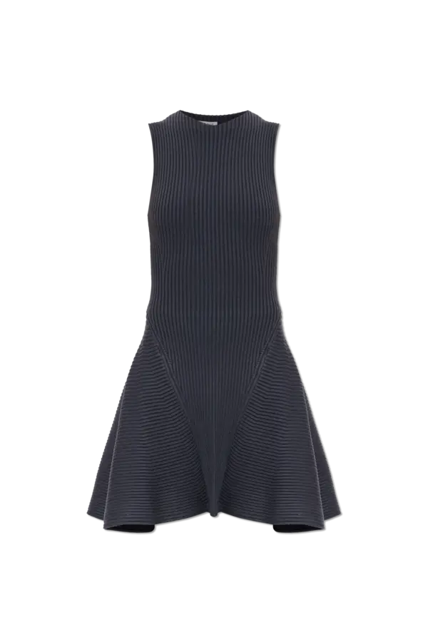 Alaïa Ribbed Sleeveless Dress - Grey